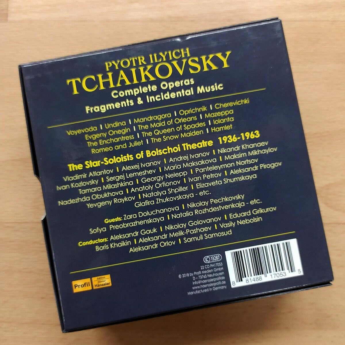 Pyotr Ilyich Tchaikovsky "Complete Operas Fragments & Incidental Music 1936-1963" (PROFIL) / 22 ...
