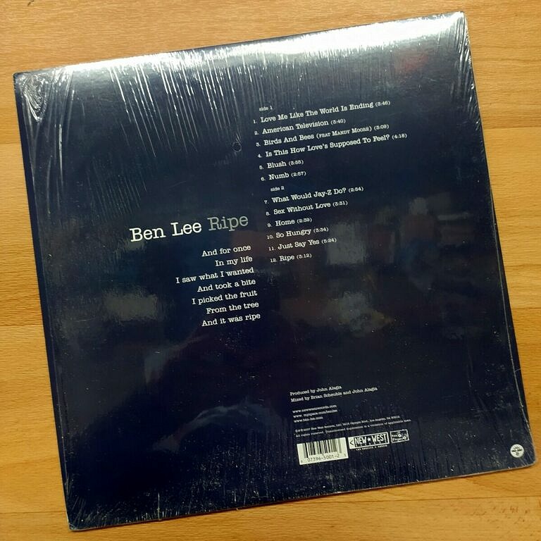 Ben Lee "Ripe" (NEW WEST RECORDS, 2007) - Pêle-Mêle Online