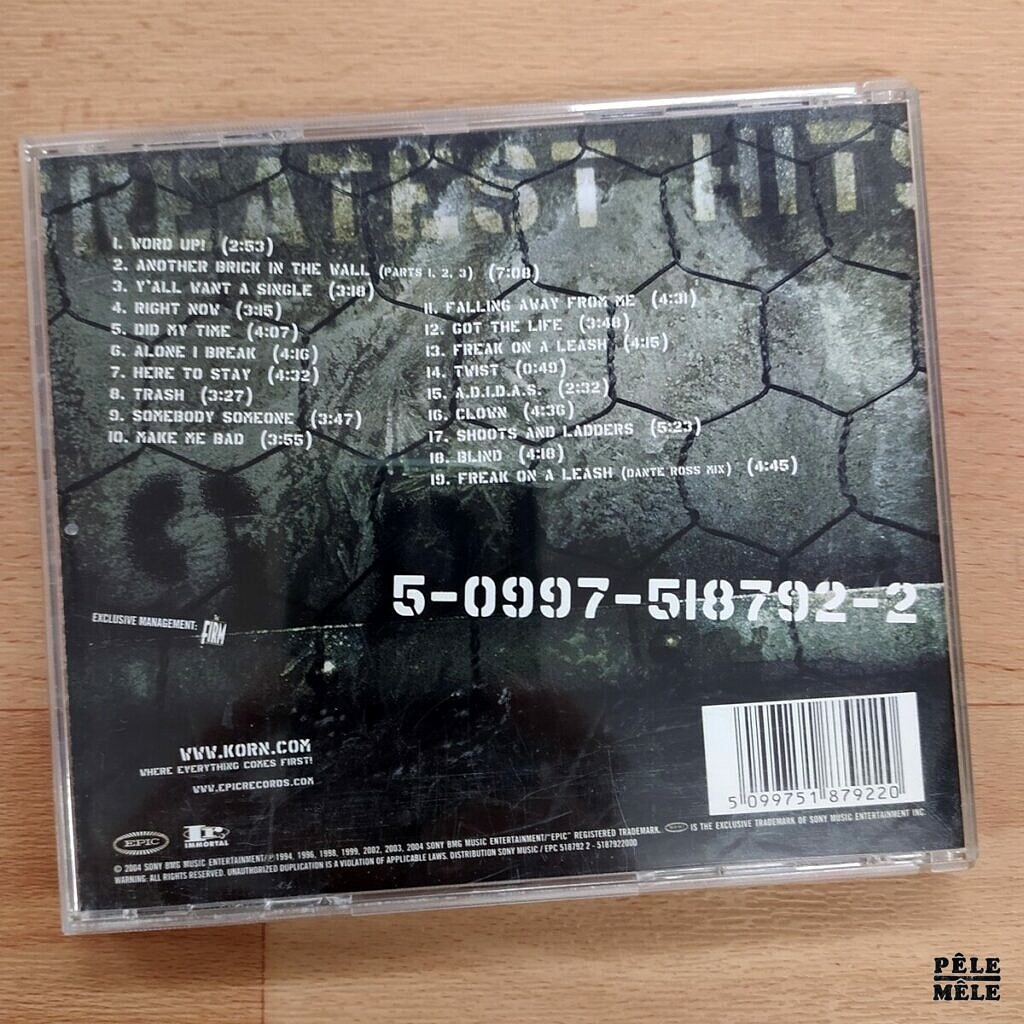 Korn "Greatest Hits Vol.I" (EPIC, 2004) - Pêle-Mêle Online