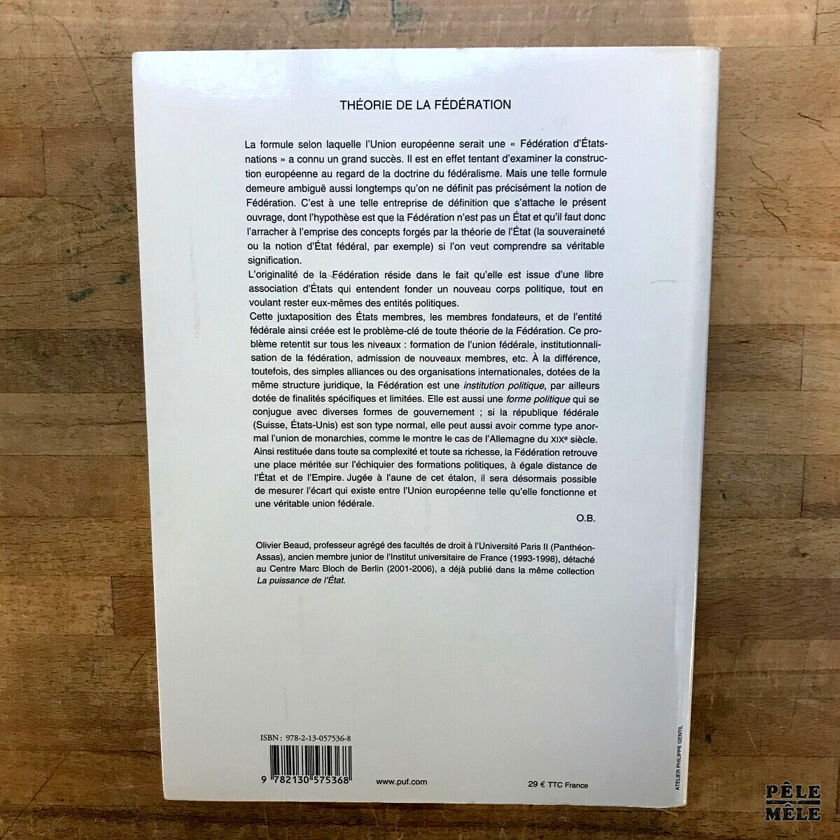 Théorie de la fédération - Olivier Beaud - Pêle-Mêle Online