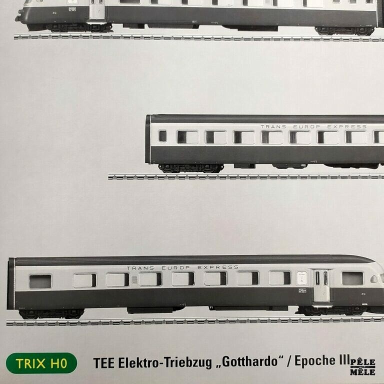 Trains - Trix HO 22135 Trans Europ Express Édition 125 ans "Gotthardo ...
