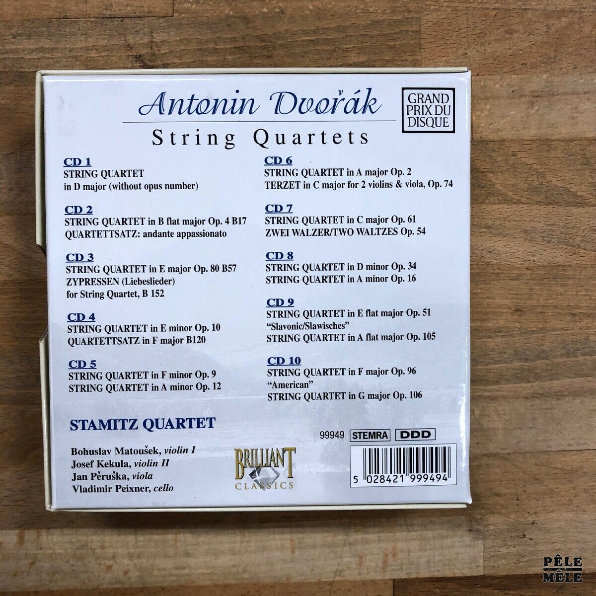 Coffret de 10 Cd - Dvorak : String Quartets ( complete) Stamitz Quartet - Pêle-Mêle Online