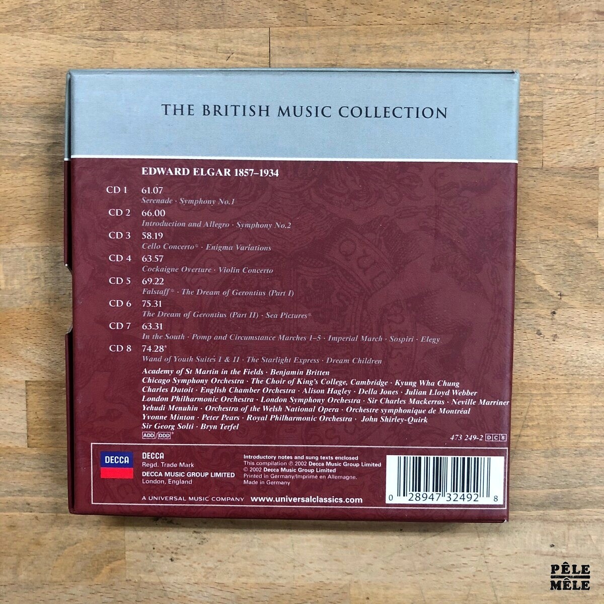 Coffret de 8 CD - Edward Elgar - Orchestral Works (The British Music ...
