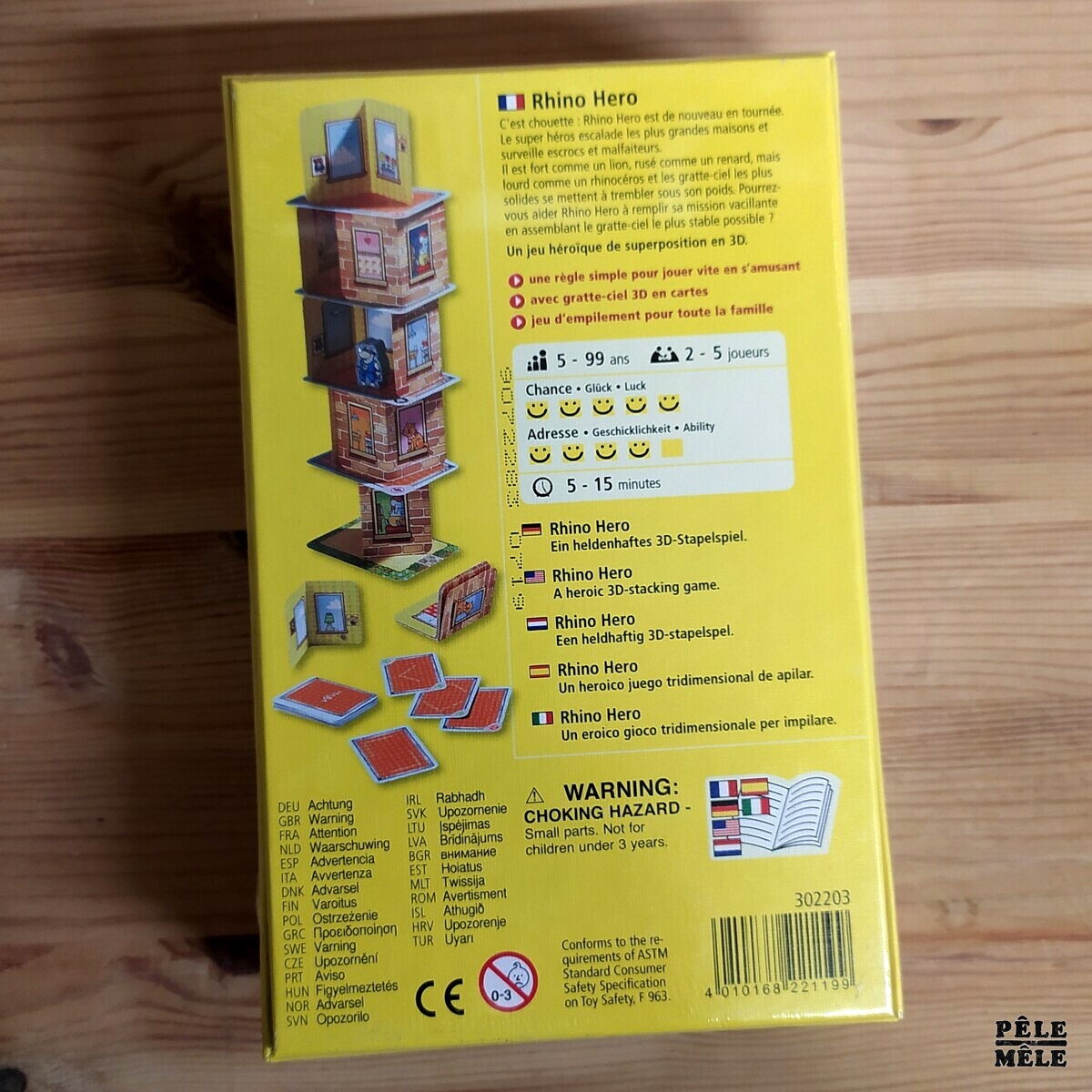 Steven Strumpf / Scott Frisco "Rhino Hero" (HABA) - Pêle-Mêle Online