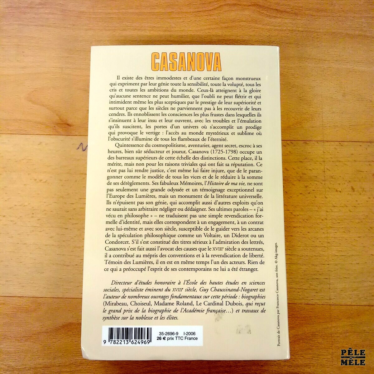 "Casanova, les dessus et les dessous de l'Europe des Lumières" - Guy ...