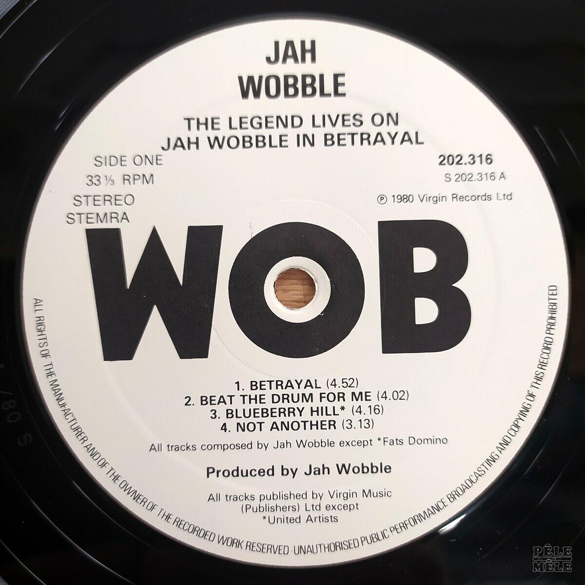 Jah Wobble "The Legend lives on ... Jah Wobble in Betrayal" (VIRGIN ...