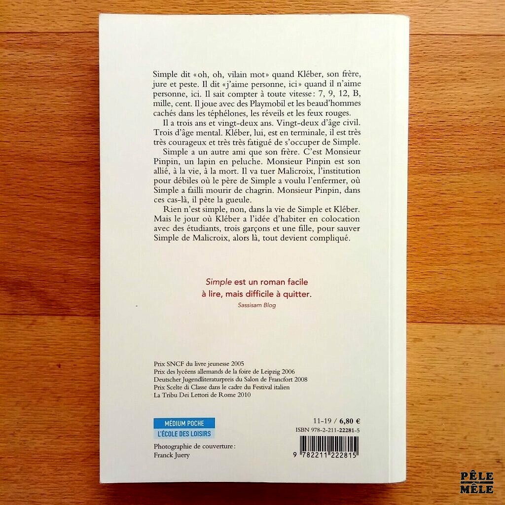 "Simple" - Marie-Aude Murail (École des loisirs) - Pêle-Mêle Online