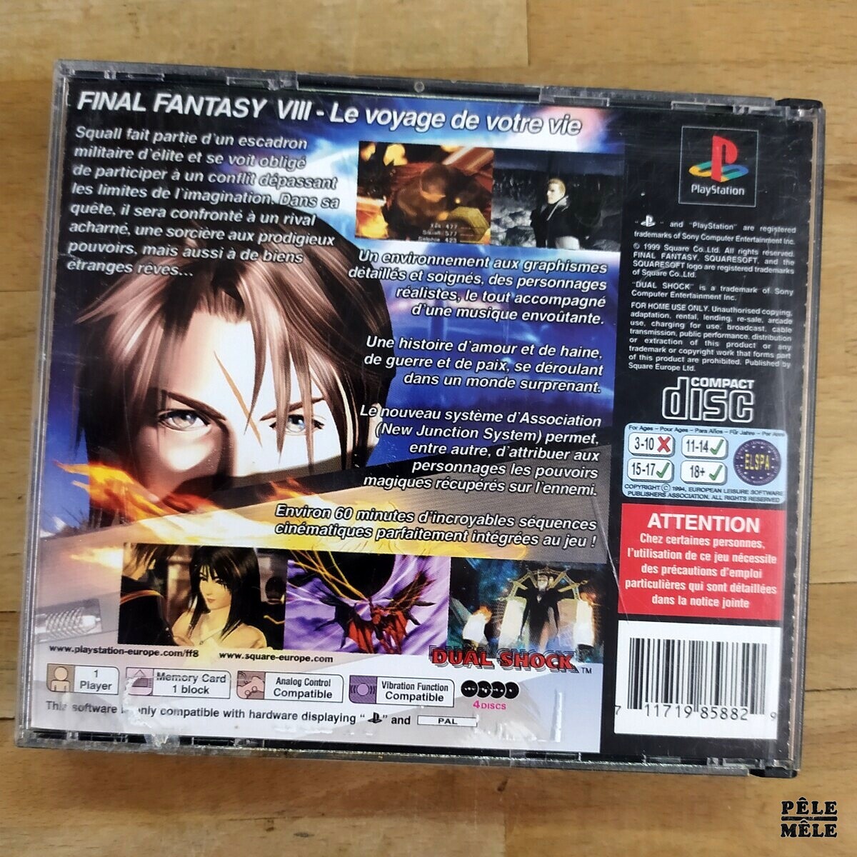 "Final Fantasy VIII" (PLAYSTATION 1) / 4 cds - Pêle-Mêle Online