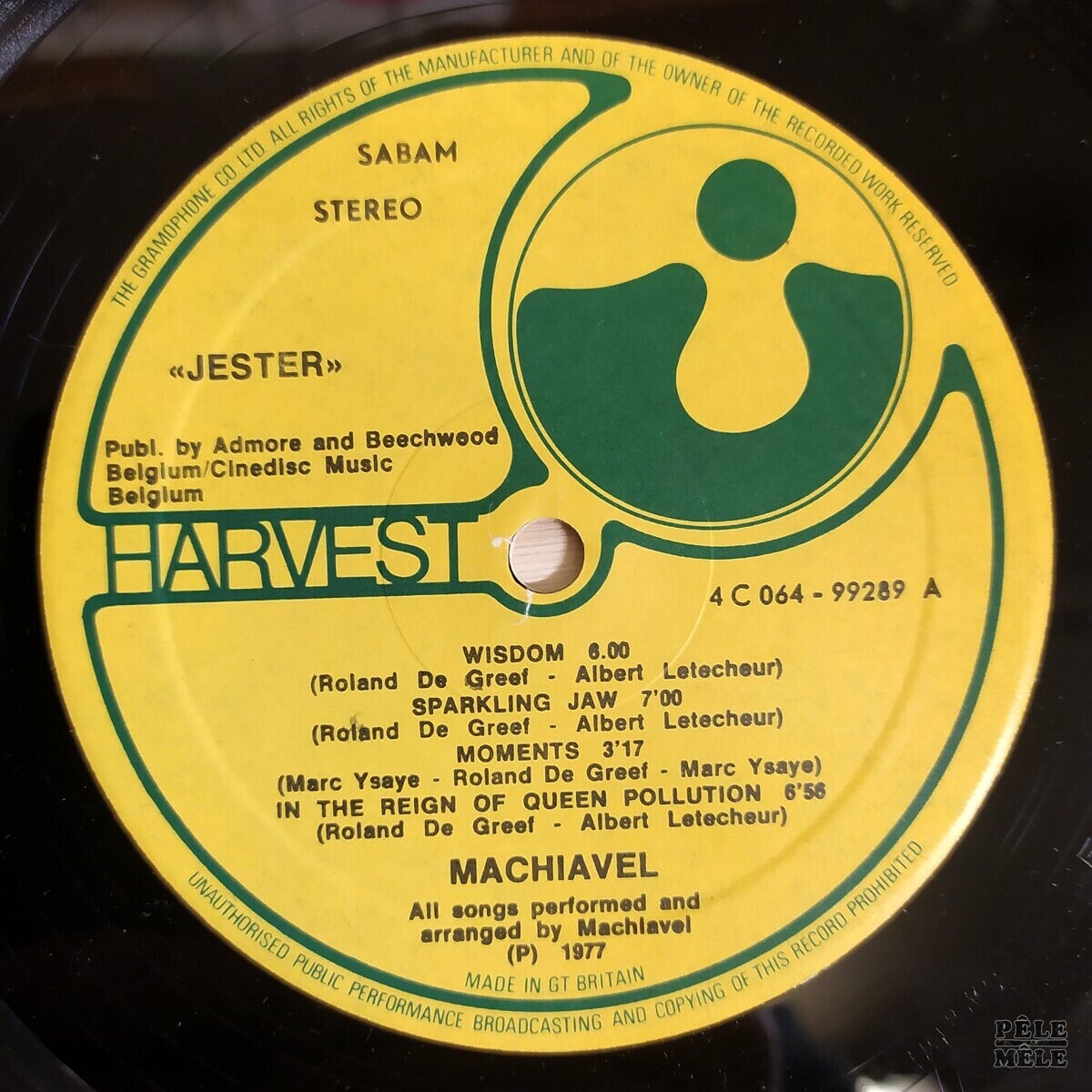 Machiavel "Jester" (HARVEST, 1977) - Pêle-Mêle Online