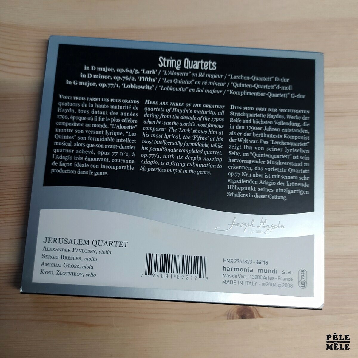 Jerusalem Quartet "String Quartets Vol.1 (Joseph Haydn)" (HARMONIA MUNDI, 2008) - Pêle-Mêle Online