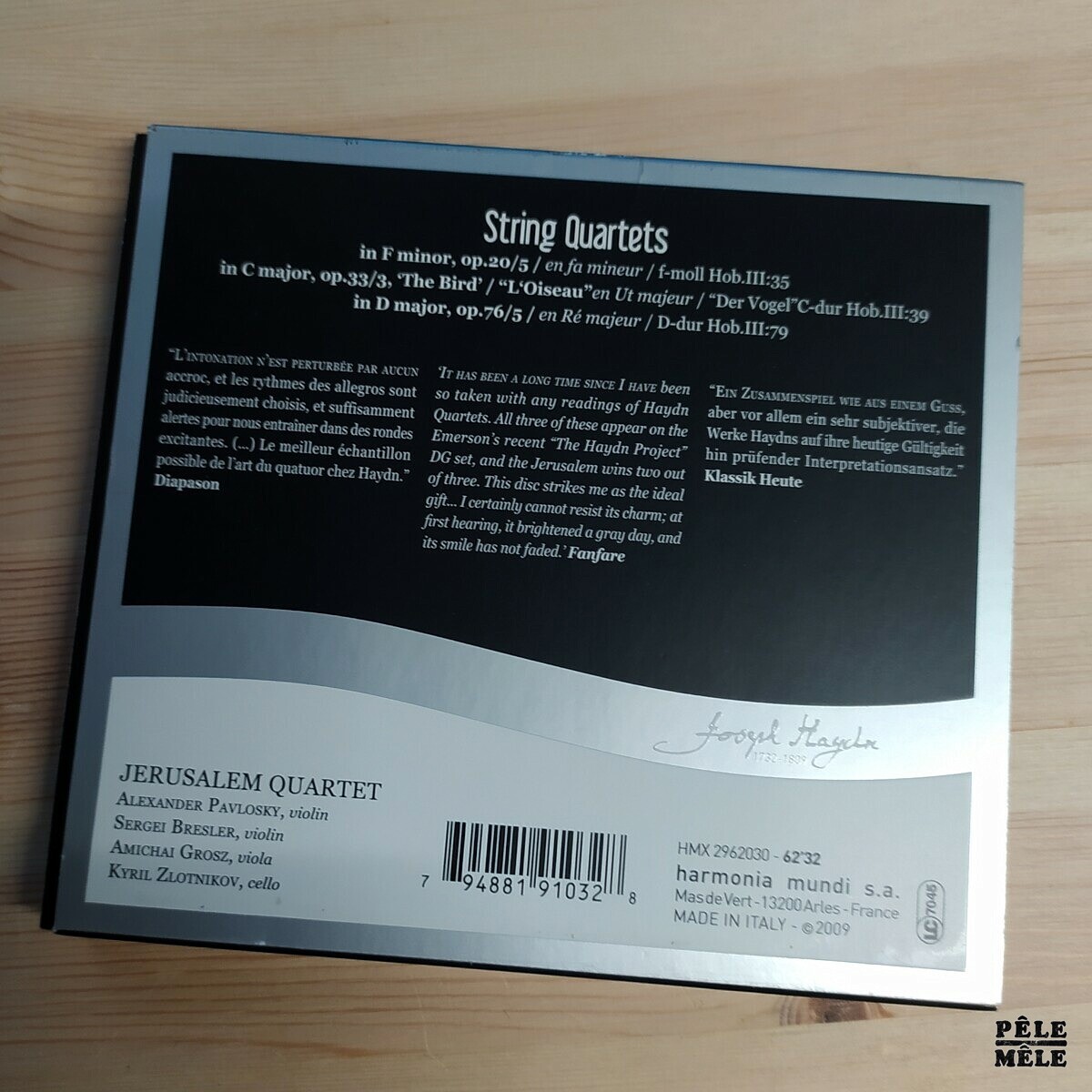 Jerusalem Quartet "String Quartets Vol.2 (Joseph Haydn)" (HARMONIA MUNDI, 2009) - Pêle-Mêle Online