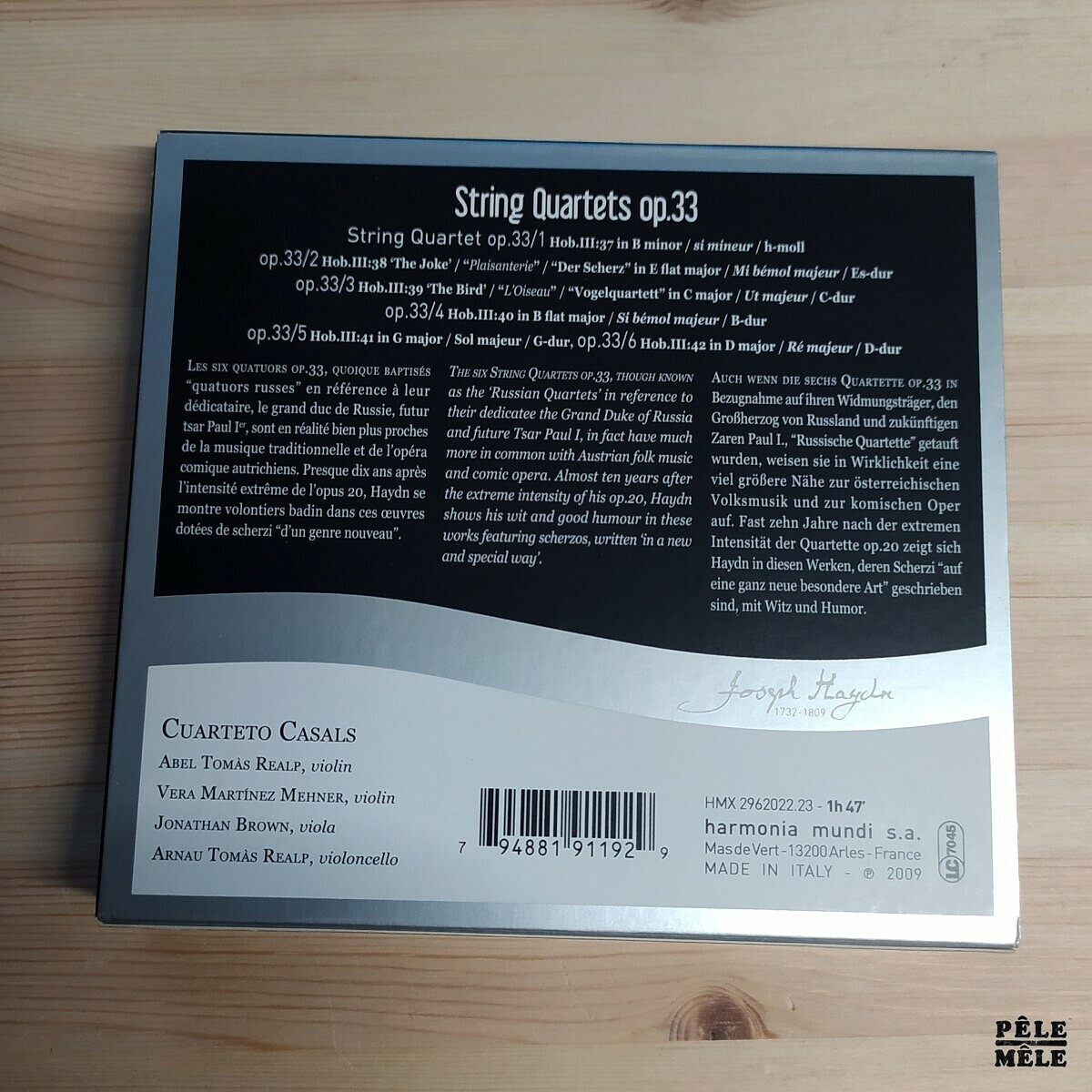 Cuarteto Casals "String Quartets (Joseph Haydn)" (HARMONIA MUNDI, 2009 ...