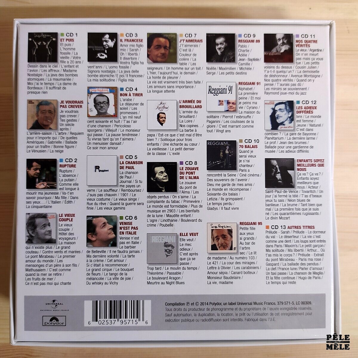 Serge Reggiani "Intégrale des Albums Studio 1968-2002" (POLYDOR, 2014 ...