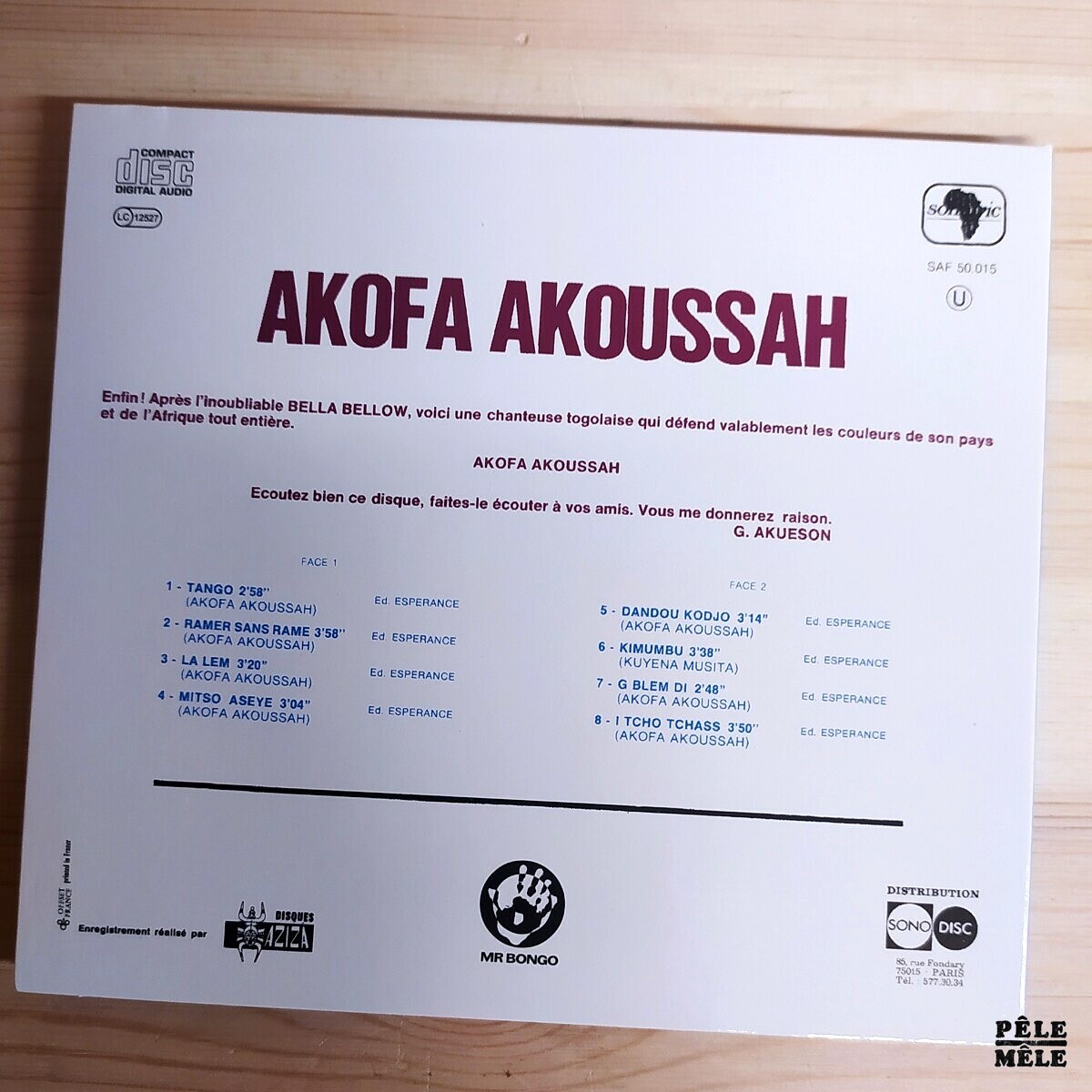 Akofa Akoussah "s/t" (SONAFRIC, 1976) - Pêle-Mêle Online