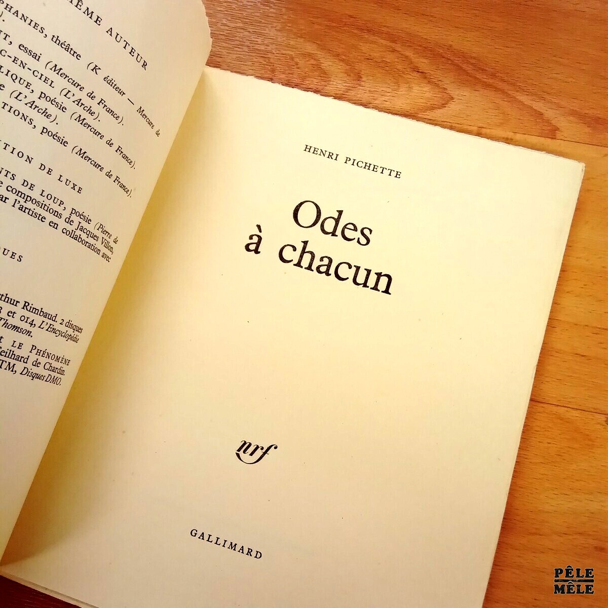 "Odes à chacun" - Henri Pichette / Avec envoi / 1961 - Pêle-Mêle Online