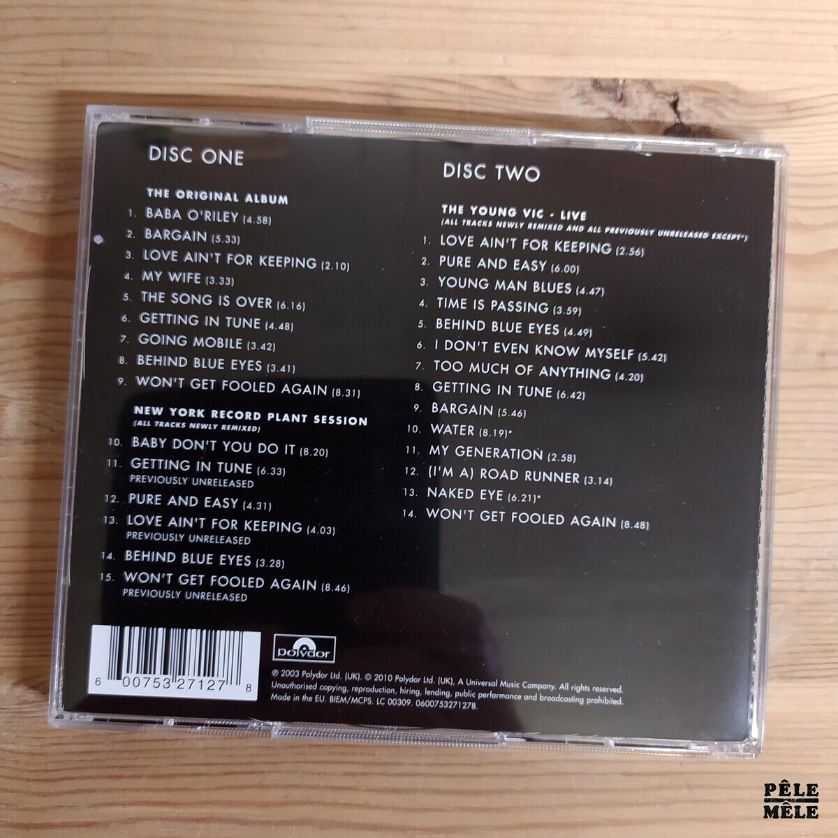 The Who "Who's Next" Deluxe Edition (POLYDOR, 1971) / 2 cds - Pêle-Mêle ...