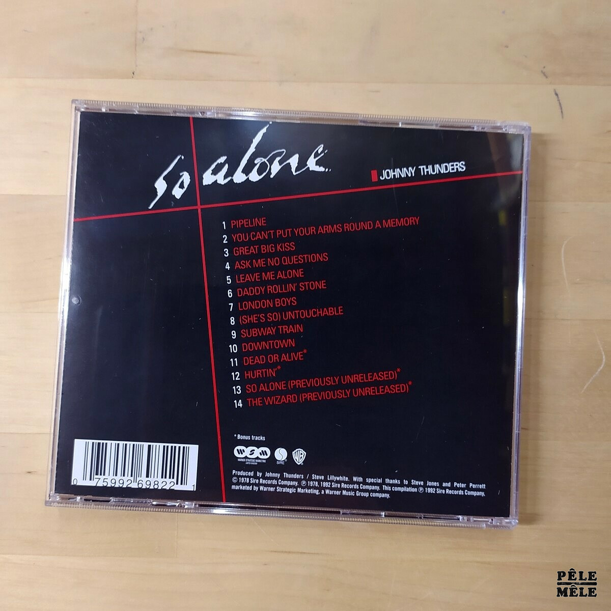 Johnny Thunders "So Alone" (SIRE, 1978) - Pêle-Mêle Online