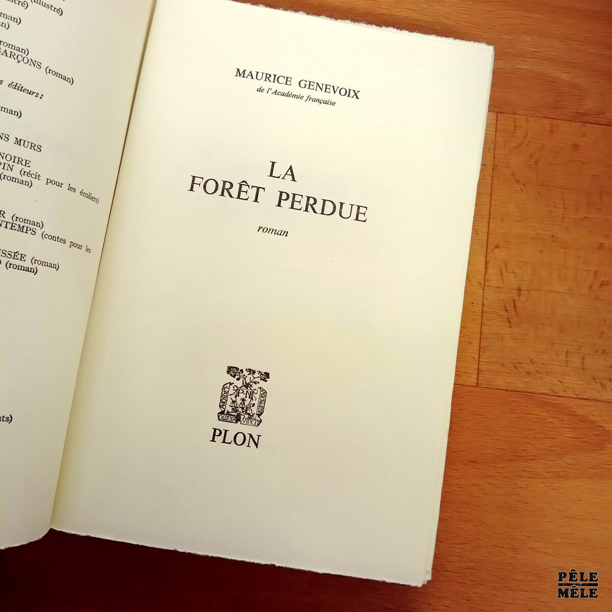 "La forêt perdu" - Maurice Genevoix Chez Plon / Edition originale ...