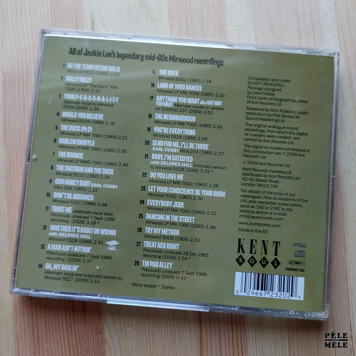 Jackie Lee "The Mirwood Masters" (KENT SOUL, 2010) - Pêle-Mêle Online