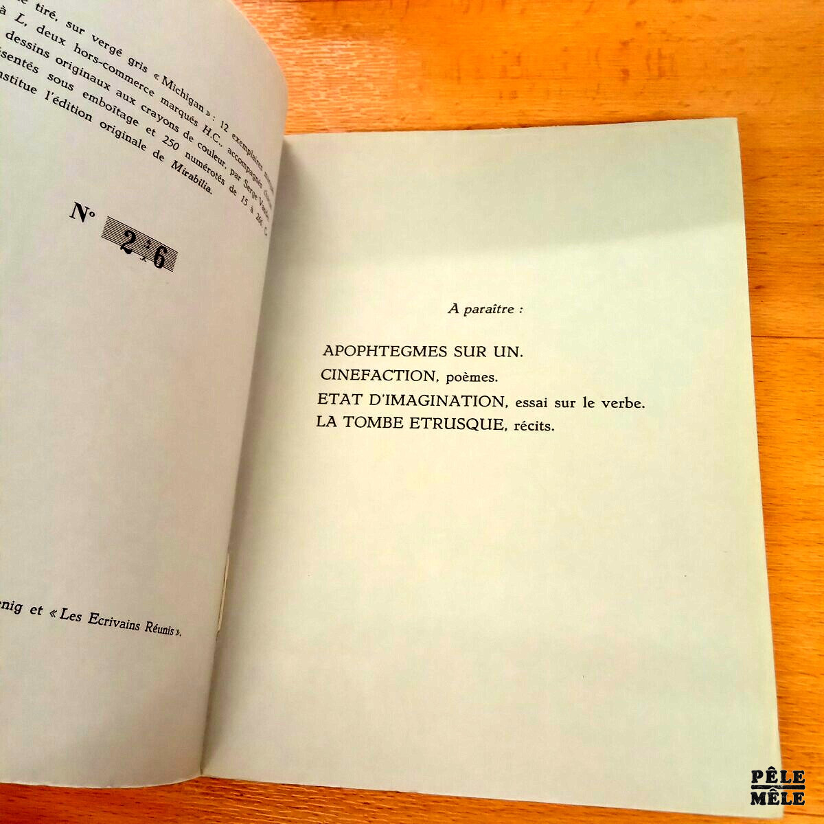 Mirabilia - Théodore Koenig - Edition originale / Les écrivains réunis ...