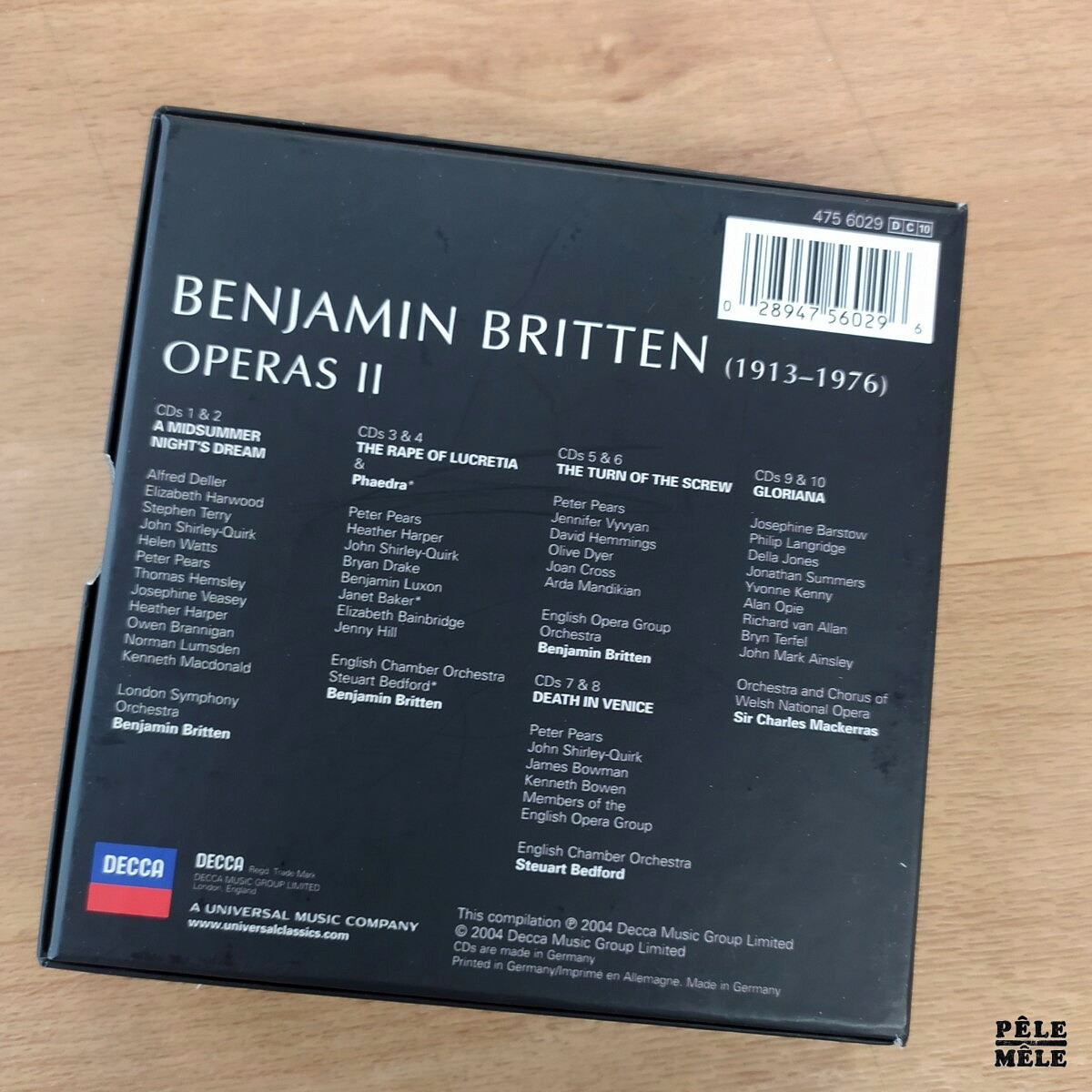 Benjamin Britten "Britten Conducts Britten Operas II" (DECCA) / 10 cds ...