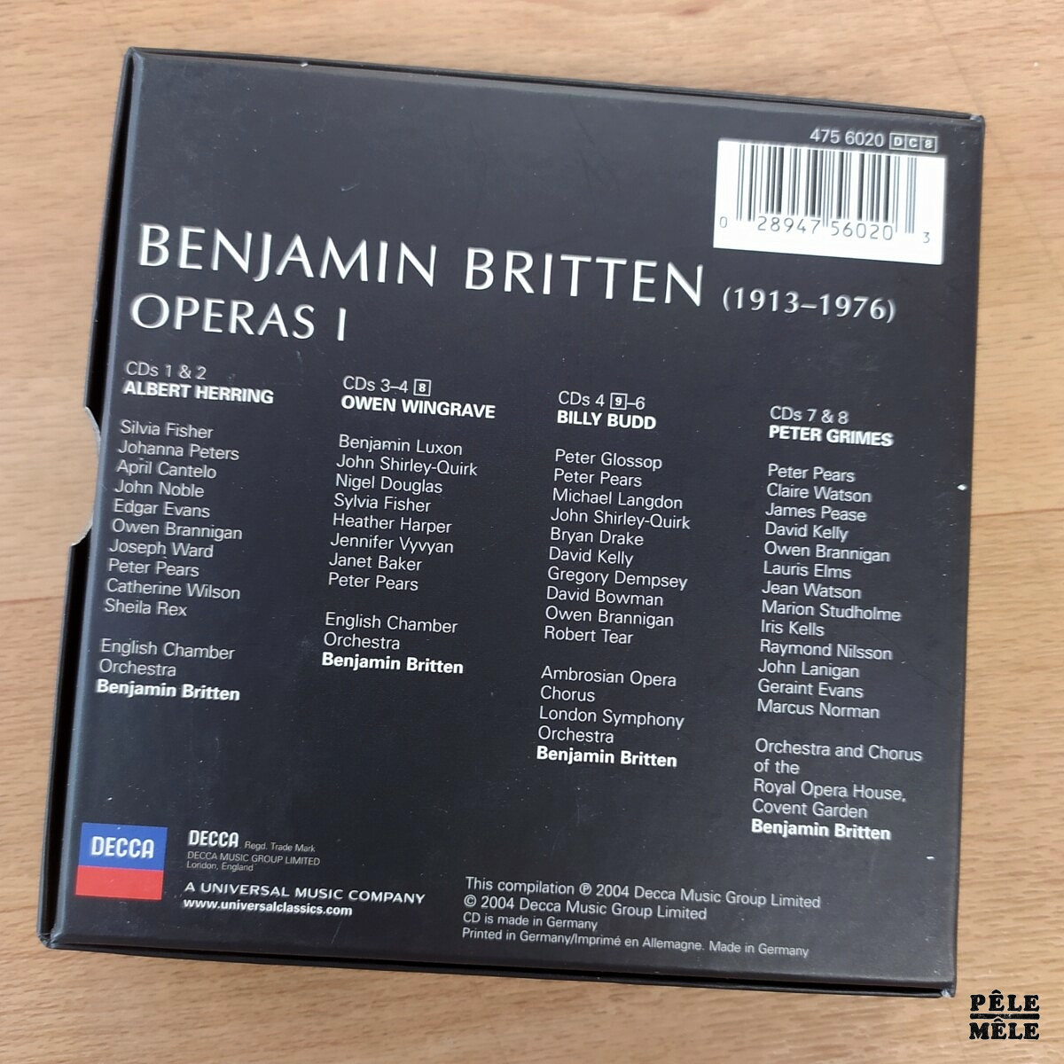 Benjamin Britten "Britten Conducts Britten Operas I" (DECCA) / 8 cds ...