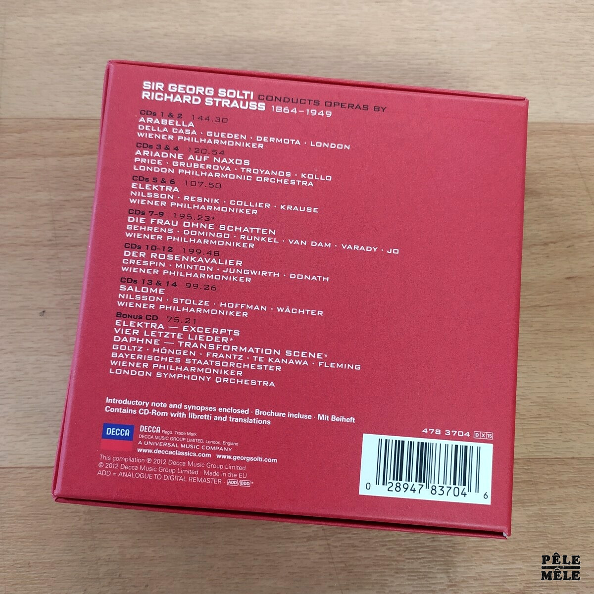 Sir Georg Solti "Strauss - The Operas" (DECCA) / 15 cds - Pêle-Mêle Online