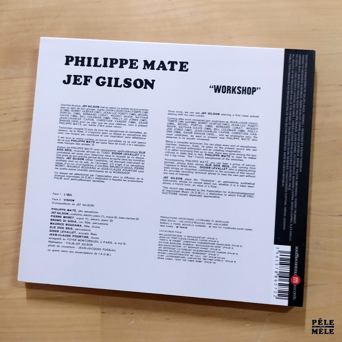 Philippe Mate / Jef Gilson "Workshop" (PALM, 1973) - Pêle-Mêle Online