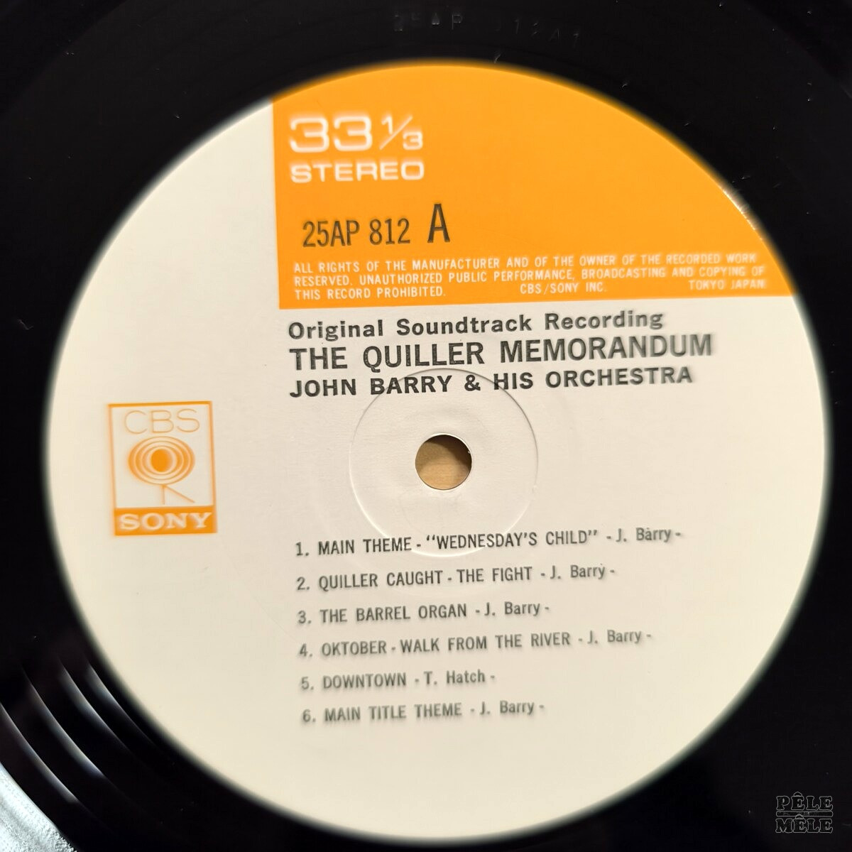 John Barry "The Quiller Memorandum" (COLUMBIA, 1977) IMPORT JAPONAIS ...