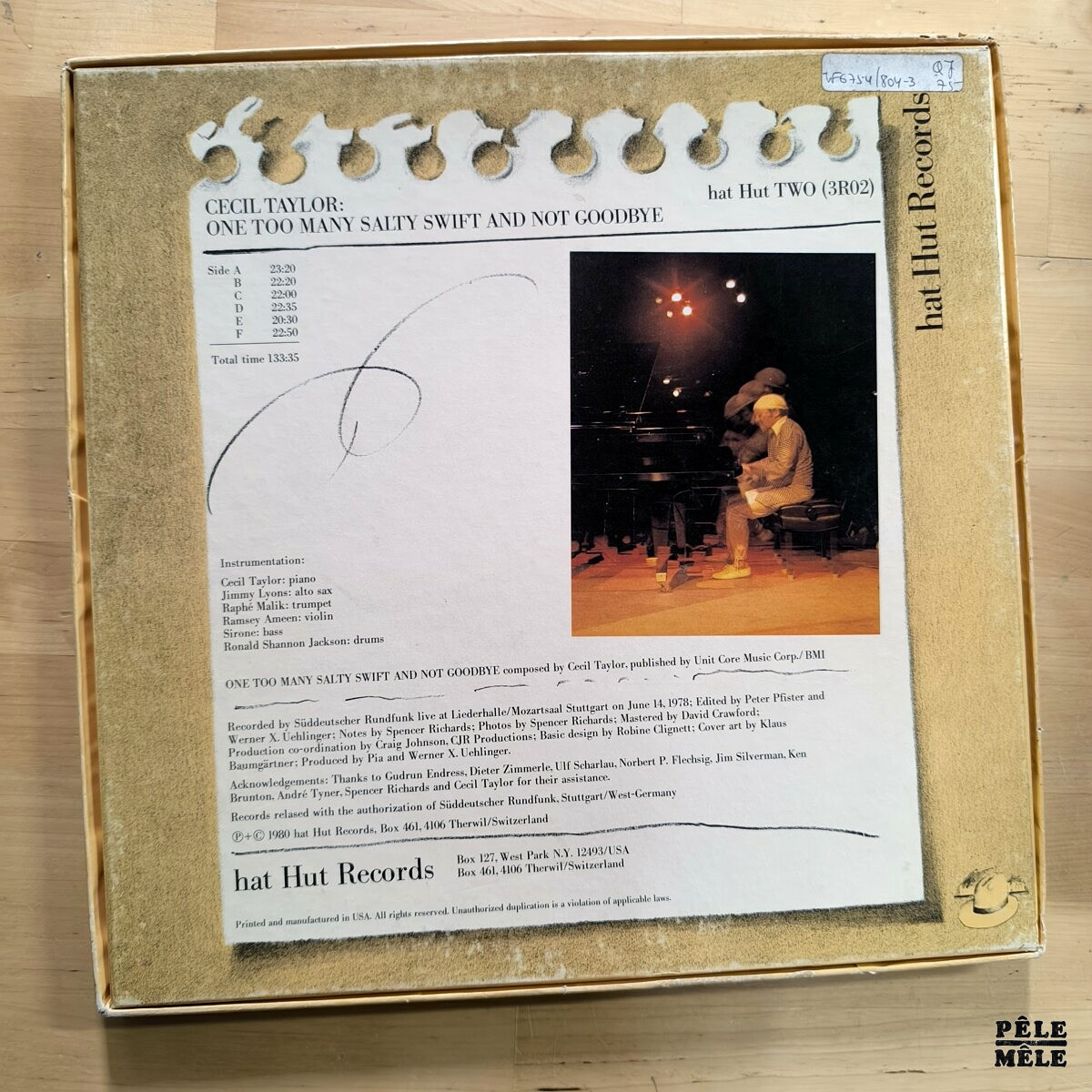 Cecil Taylor "One Too Many Salty Swift and Not Goodbye" (HAT HUT, 1980 ...