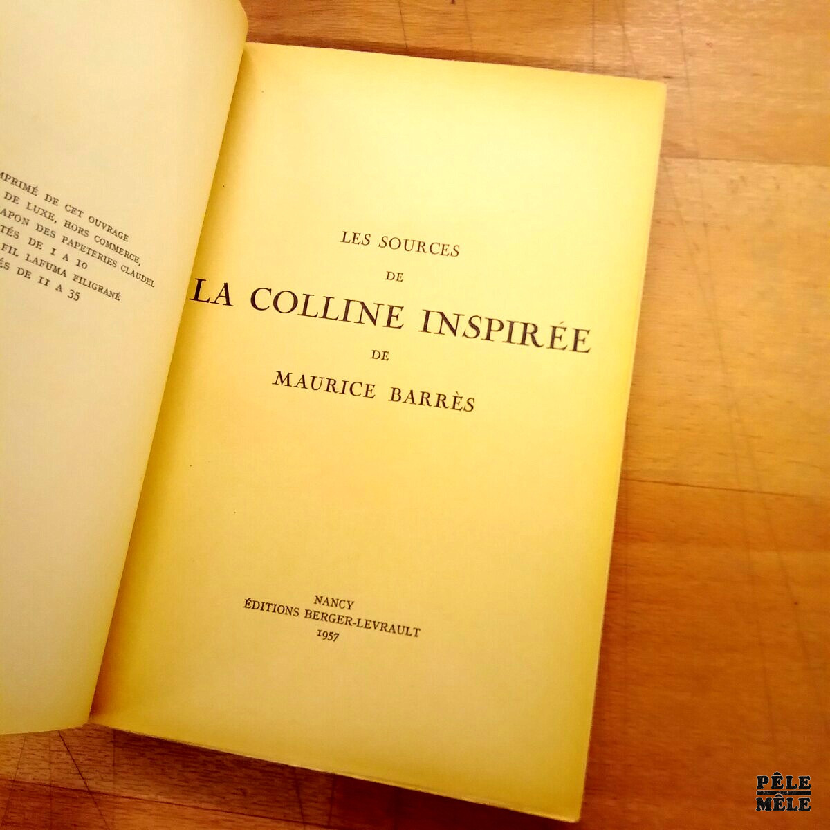 Les sources de la colline inspirée de Maurice Barrès - Joseph Barbier ...