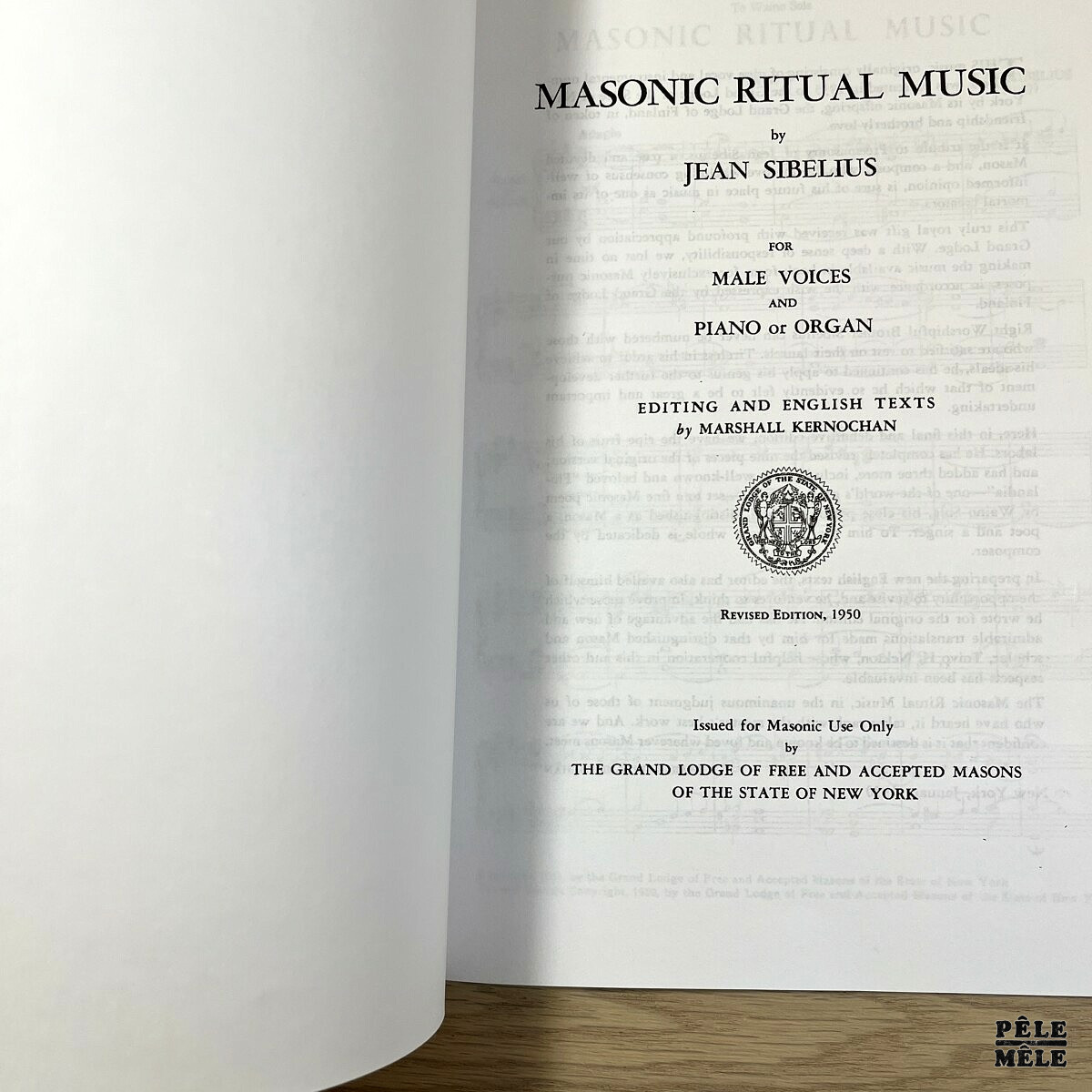 Masonic Ritual Music - Male Voices And Piano Or Organ - Pêle-Mêle Online
