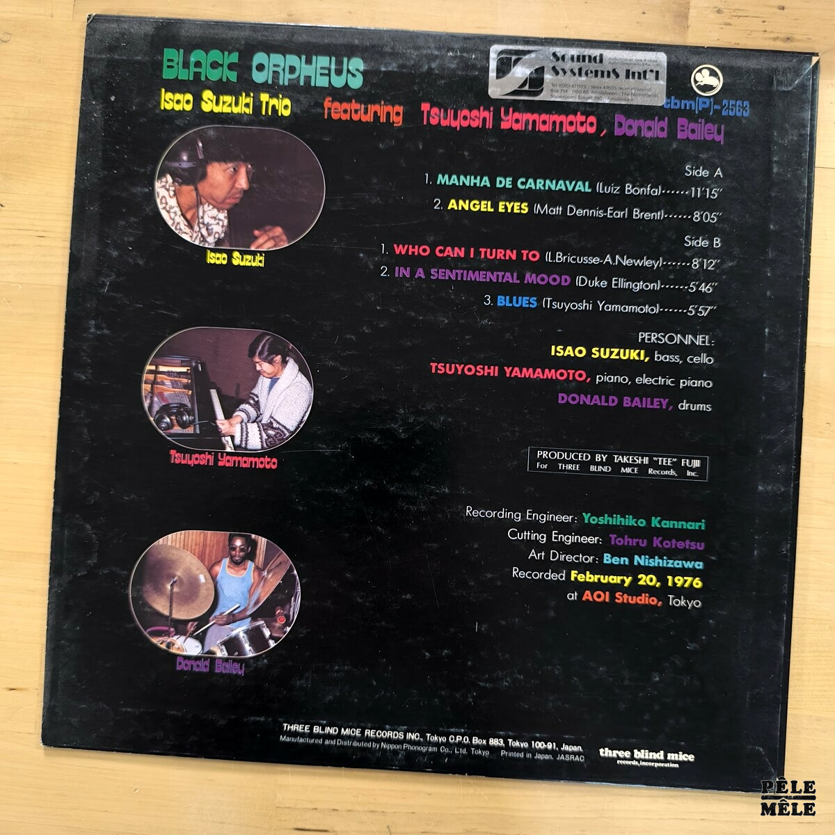 Isao Suzuki Trio "Black Orpheus" (THREE BLIND MICE, 1976) - Pêle-Mêle ...